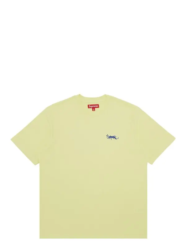 Supreme Washed Tag Short-sleeve Top 'bright - Yellow