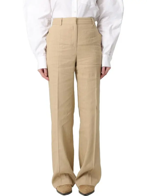 Alberta Ferretti Tailored Wide Leg Trousers - Beige