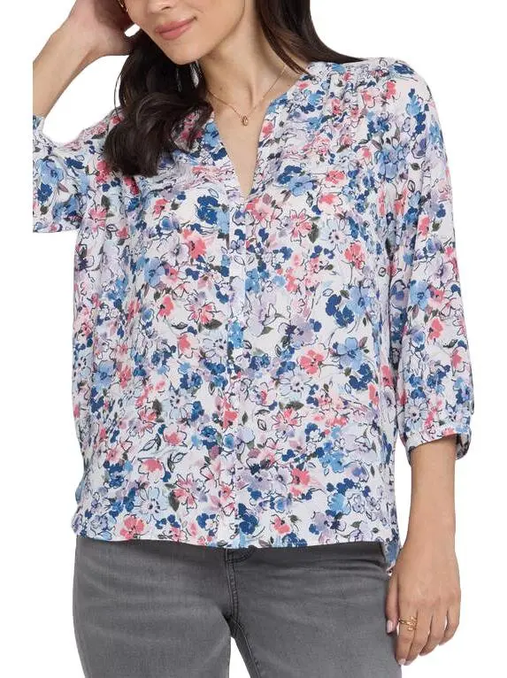 NYDJ Pintuck Top - Desert Blooms