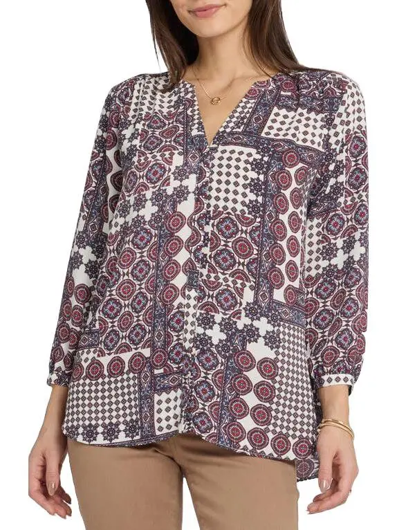 NYDJ Pintuck Top - Vintage Patchwork