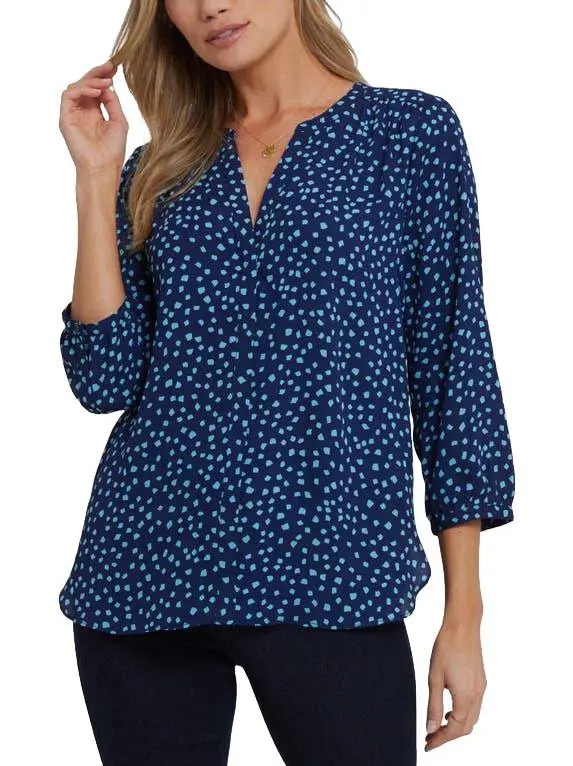 NYDJ Pintuck Top - Zoey Dots