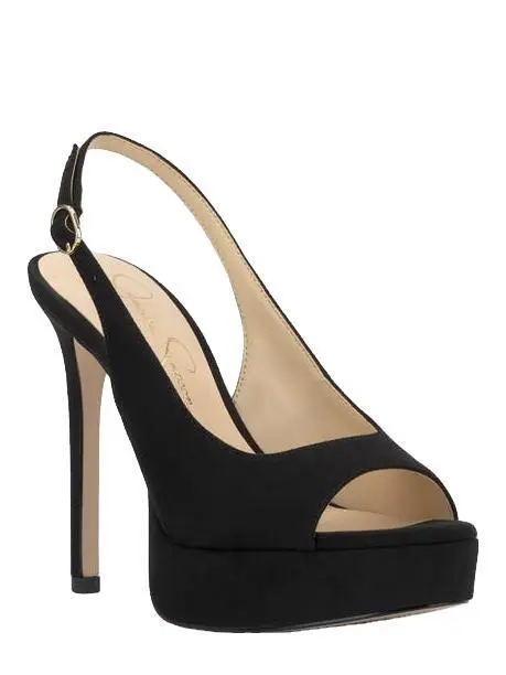 Jessica Simpson Sibilla Slingback Platform Sandal - Black