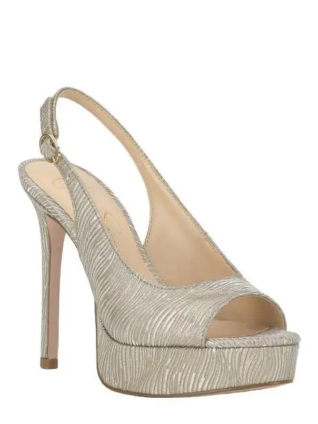 Jessica Simpson Sibilla Slingback Platform Sandal - Light Gold