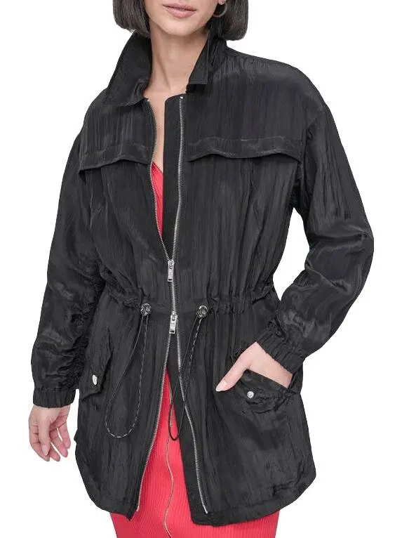 Dkny Textured Anorak Jacket - Black