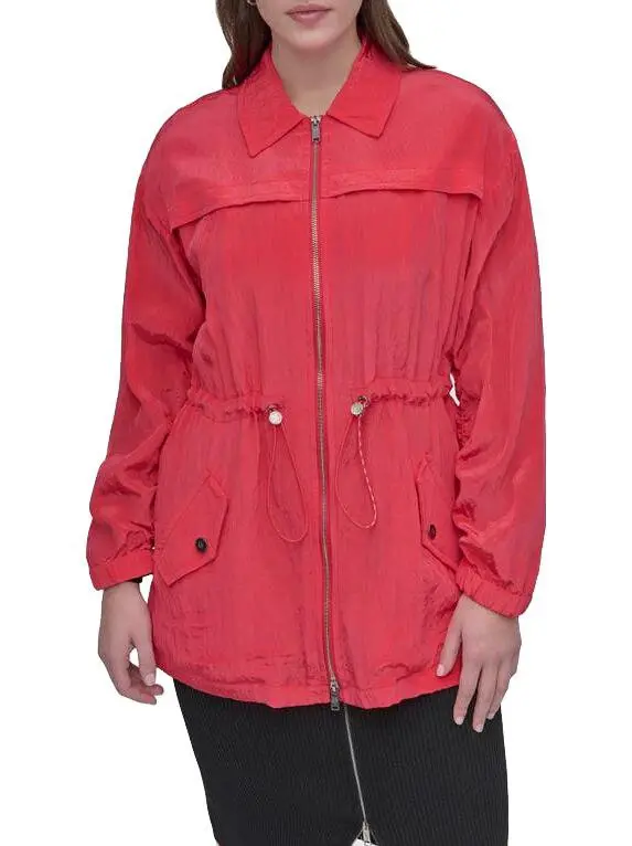 Dkny Textured Anorak Jacket - Watermelon Sugar