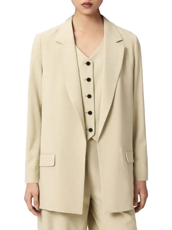 ALLSAINTS Aleida Long Blazer - Haze Green