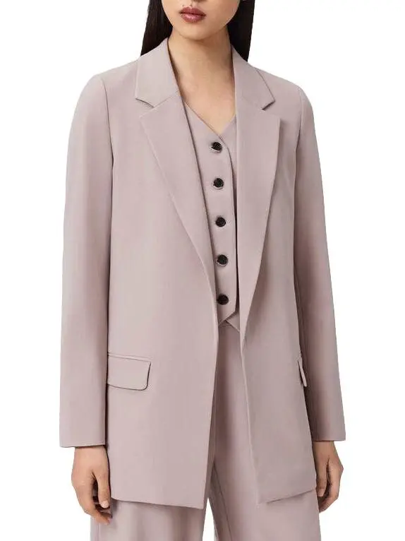 ALLSAINTS Aleida Long Blazer - Lilac Purple