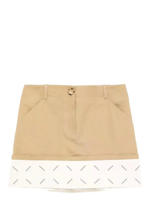 KIMHEKIM Logo-printed Mini Skirt - Neutrals