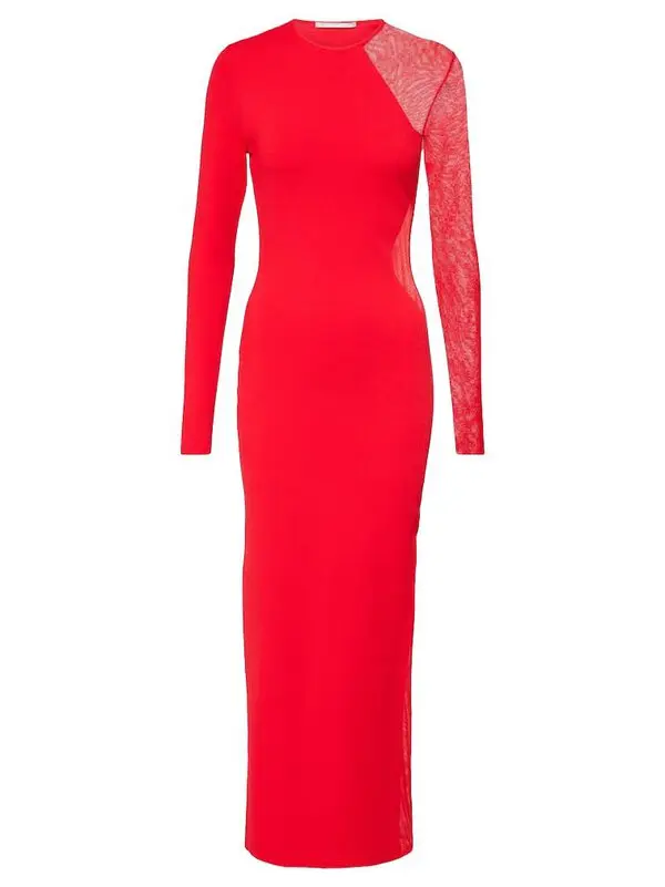 Stella McCartney Miracle Paneled Maxi Dress - Red
