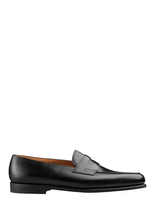 John Lobb Leather Penny Loafers - Black Calf