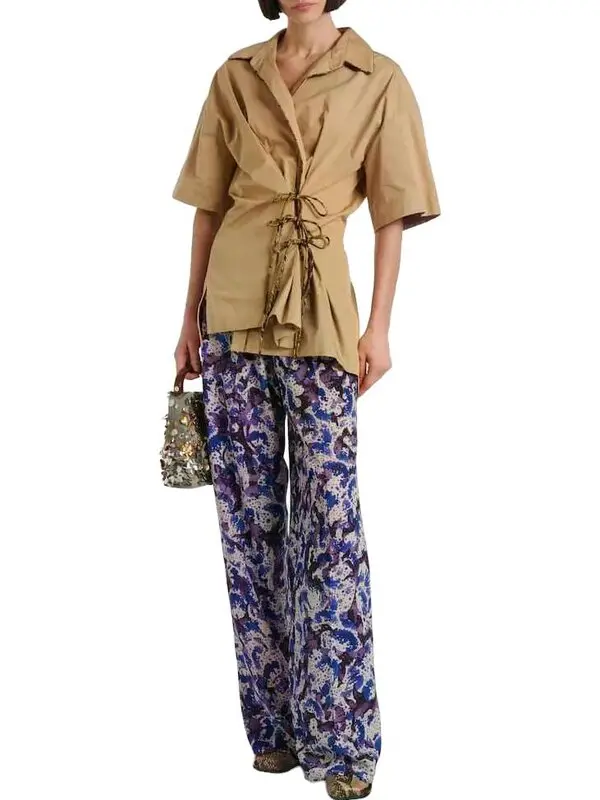 Dries Van Noten Cotton Twill Shirt - Beige