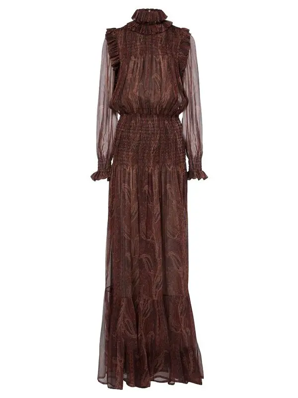 Saint Laurent Silk Gown - Beige