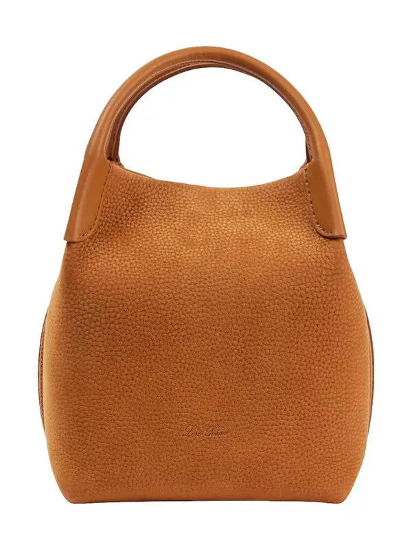 Loro Piana Bale Small Leather Tote - Brown