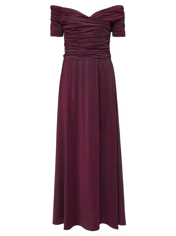 Altuzarra Charlotte Ruched Maxi Dress - Purple