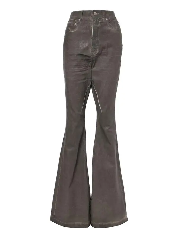 Rick Owens Bolan High-rise Bootcut Jeans - Grey