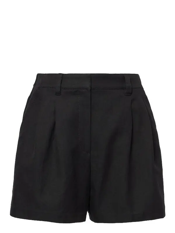 Brunello Cucinelli Cotton And Linen Shorts - Black