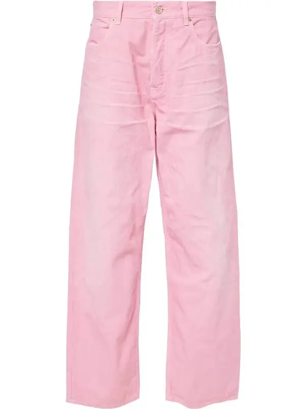 Balenciaga High-rise Wide-leg Jeans - Pink