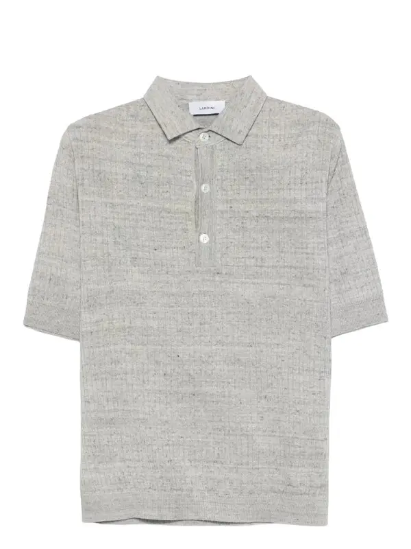LARDINI Mélange Polo Shirt - Grey