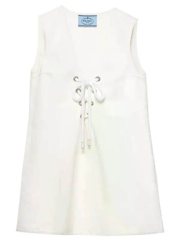 Prada Satin Mini Dress - White