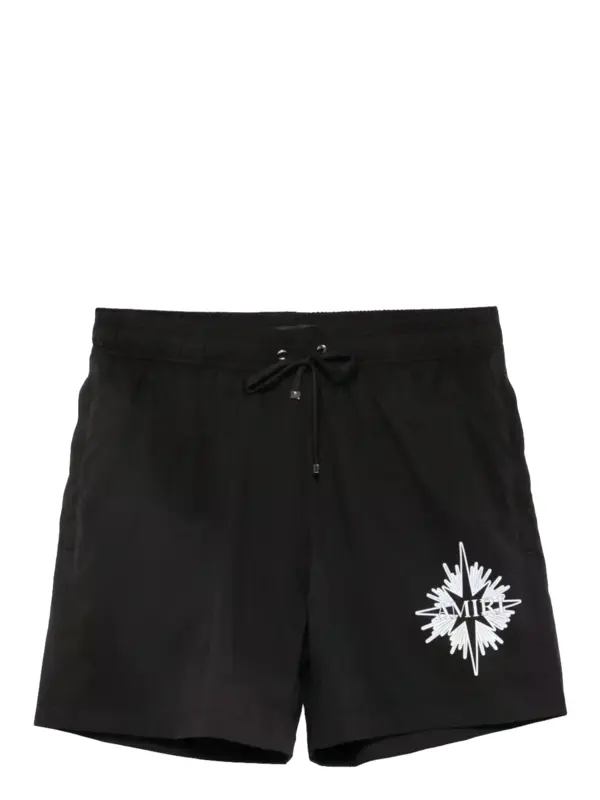 Amiri Starburst Swim Shorts - Black