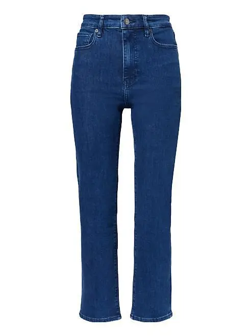 FRAME The Pencil Crop Slim-leg High-rise Stretch Cotton-blend Jeans - Loner