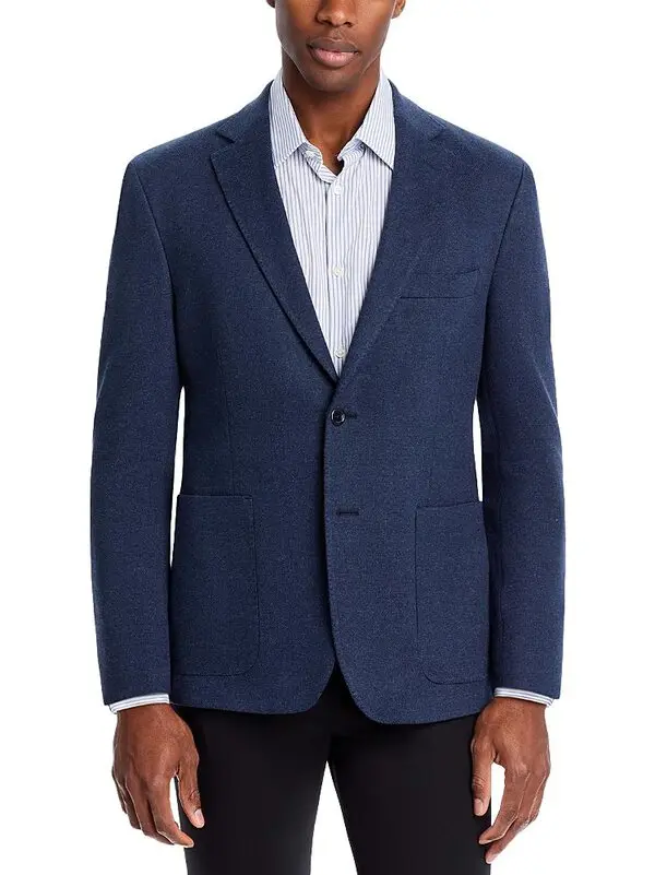Bloomingdale'S Cotton & Linen Jersey Regular Fit Sport Coat - Navy