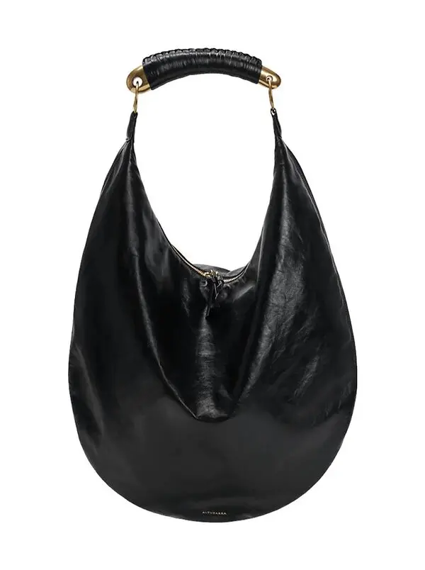 Altuzarra Athena Leather Hobo Bag - Black Stud