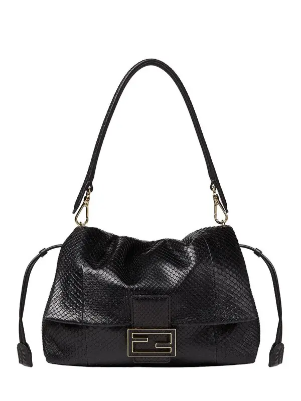 Fendi Mamma Baguette Medium Bag - Black