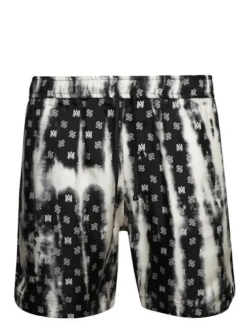 Amiri Bleached Ma Paisley Silk Short - Black/white