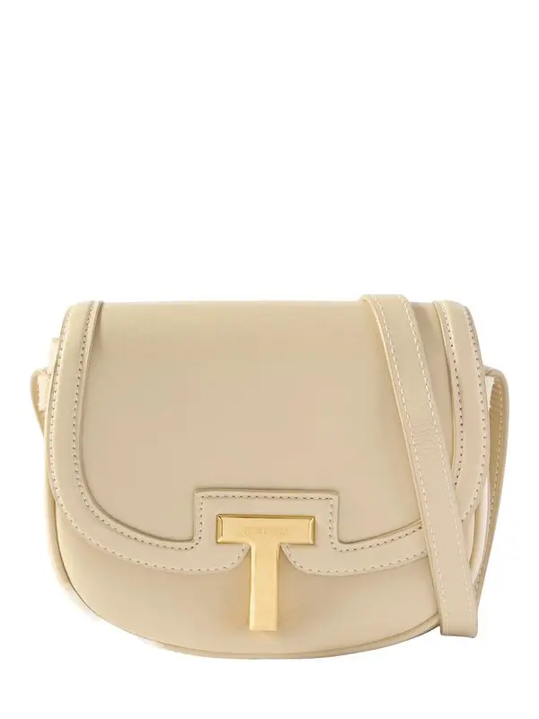 TOM FORD Wallis Leather Shoulder Bag - Neutrals