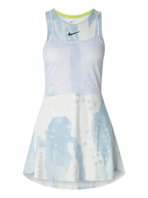 Nike Slam Printed Dri-fit Tennis Dress - Blue