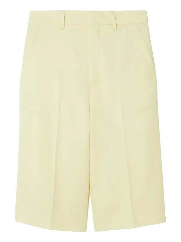 Ami Wool Bermuda Shorts - Yellow