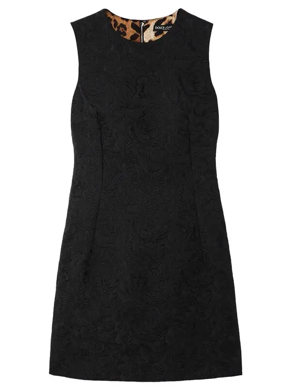 Dolce & Gabbana Matelassé Mini Dress - Black