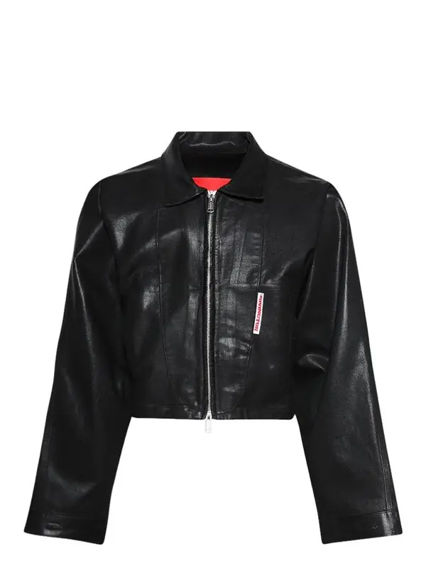 RIVINGTON ROI REBIS Rose Trucker Waxed Denim Jacket - Black