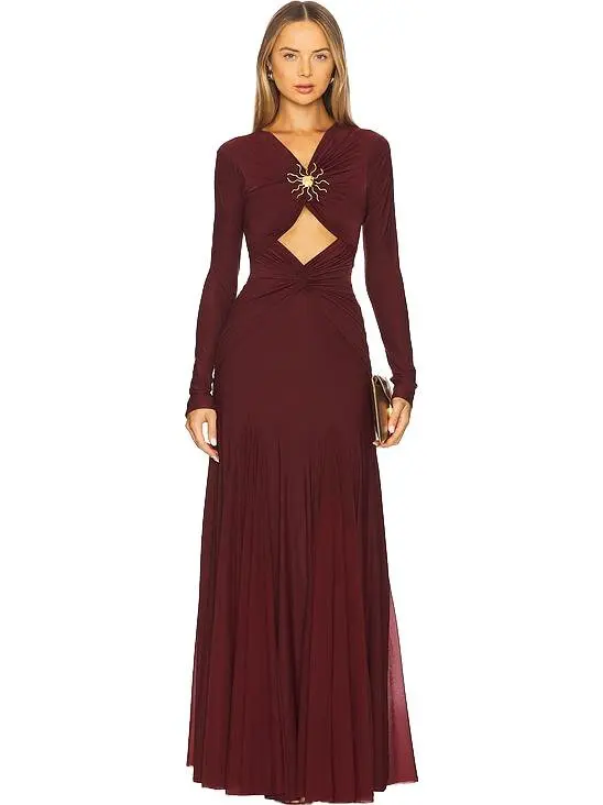 DEME BY GABRIELLA Chantal Dress - Burgundy