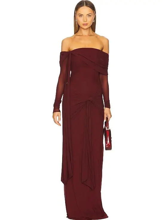 DEME BY GABRIELLA Heloise Dress - Burgundy
