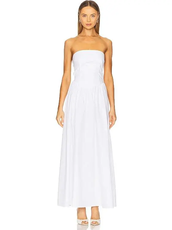 Susana Monaco Poplin Drop Waist Maxi Dress - Sugar