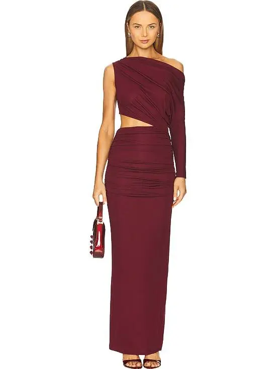 Nbd Yahaira Maxi Dress - Oxblood