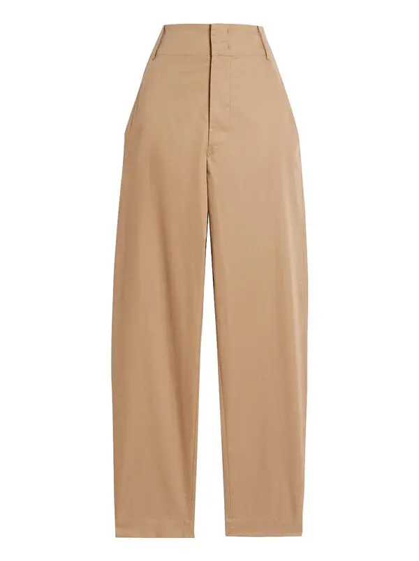 Isabel Marant Nestoe Cotton-poplin Tapered Pants - Camel