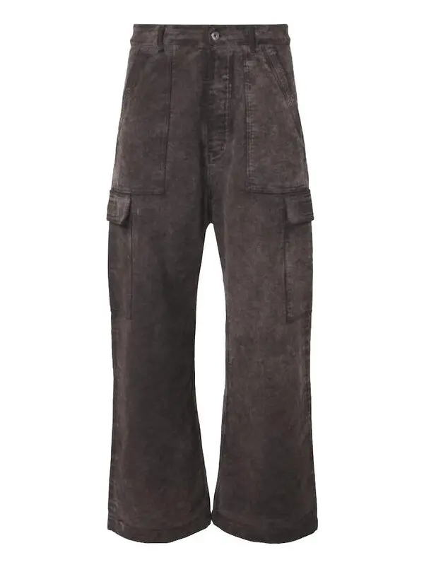 Rick Owens Denim Cargo Pants - Grey