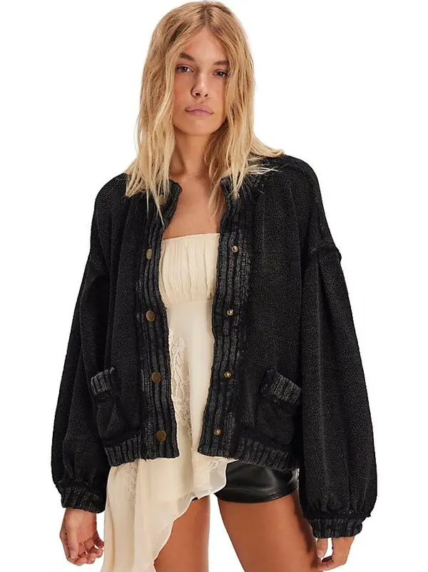 Free People We The Free Cute In This Cardi - Black