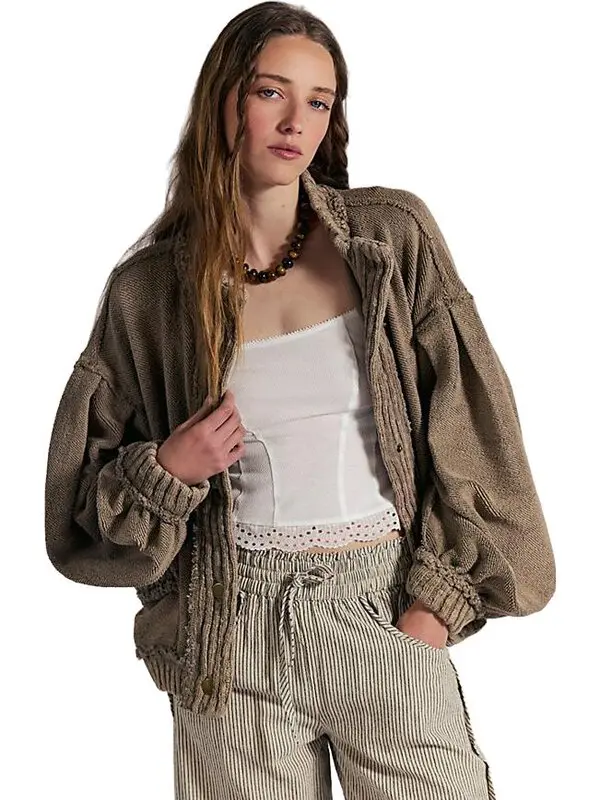 Free People We The Free Cute In This Cardigan - Chinchila