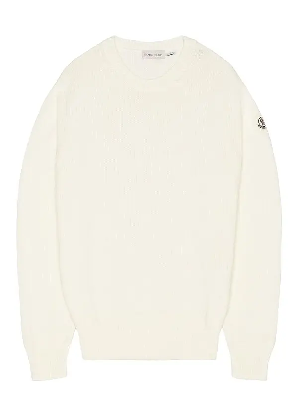 Moncler Crew Neck Sweater - Silk White