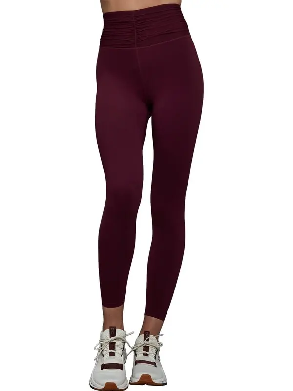 Carbon38 Ruched Mesh Legging In Melt - Fig