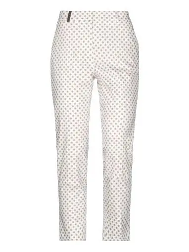 Peserico Straight Leg Pants With Leather Detailing - Beige