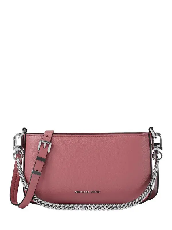 Michael Kors Bryant Small Pebbled Leather Convertible Pochette - Pink