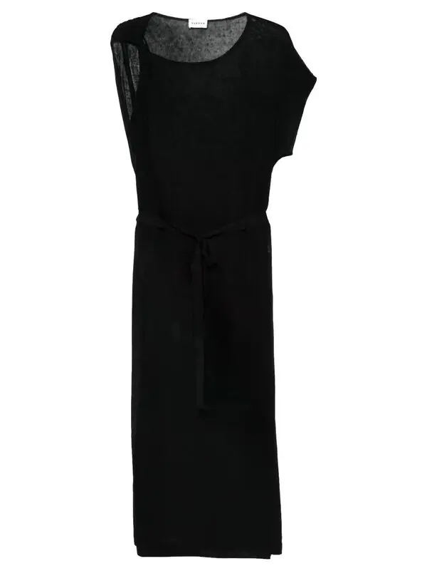 P.a.r.o.s.h Twist-detail Maxi Dress - Black