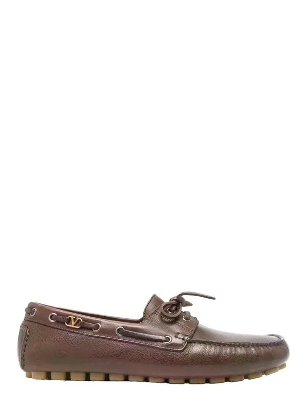 Valentino Garavani Driver Fastaway Boat Shoes - Brown