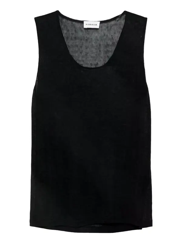 P.a.r.o.s.h Fine-knit Tank Top - Black