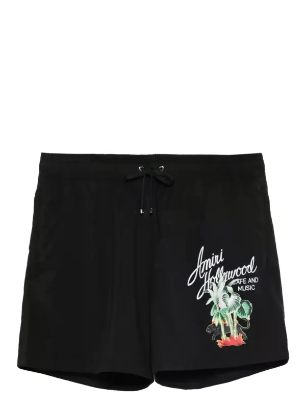 Amiri Hollywood Swim Shorts - Black